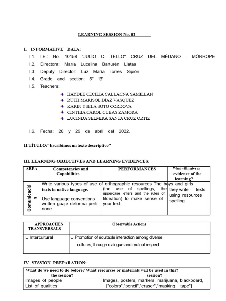 Descriptive Text Writing Session 5B | PDF | Learning | Writing