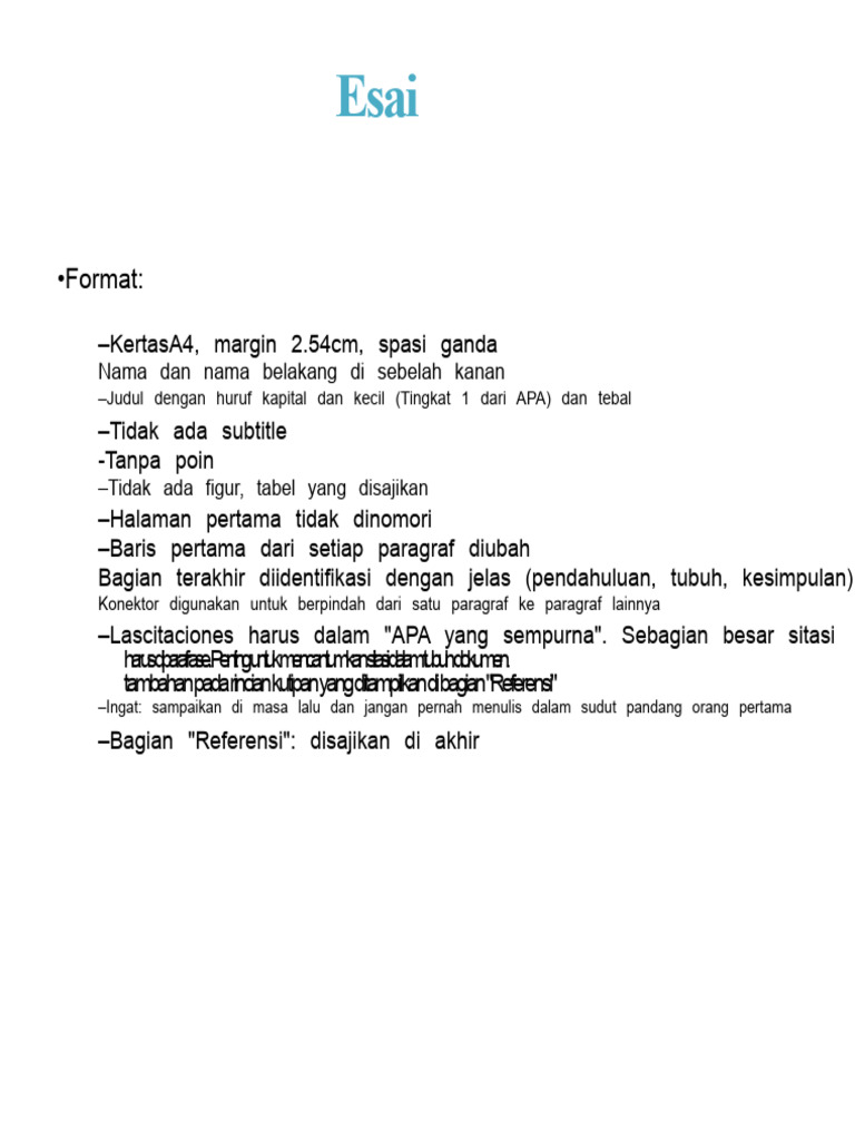 Esai - Contoh Pengantar, Pengembangan, Dan Penutupan | PDF