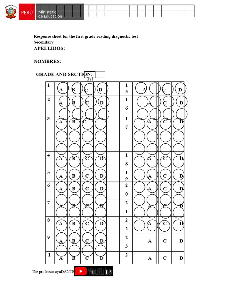 Sheet - Communication 1st Grade Secondary | PDF