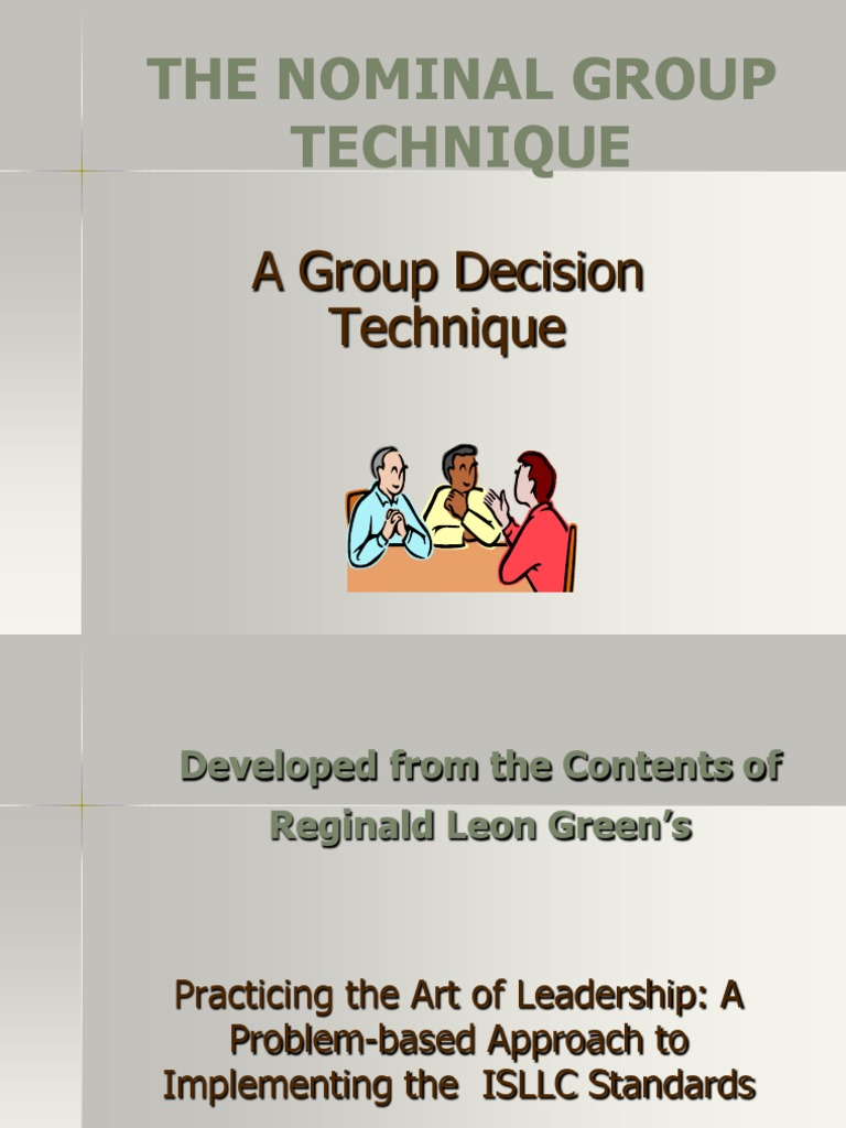 Nominal Group Technique for Schools | PDF | Psychological Concepts ...