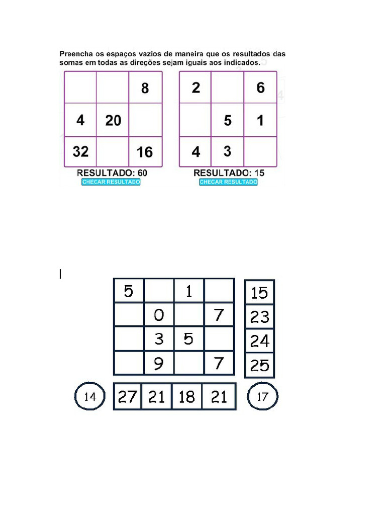 Magic Square Exercises | PDF