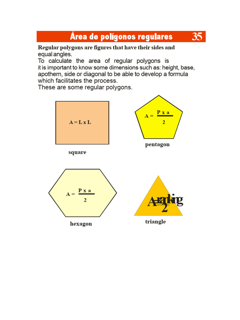 Area of Regular Polygons | PDF | Area | Polygon