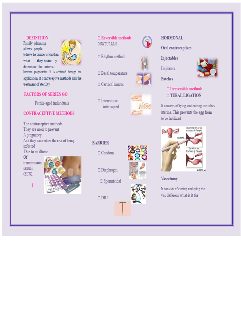 Family Planning Brochure | PDF | Birth Control | Family Planning