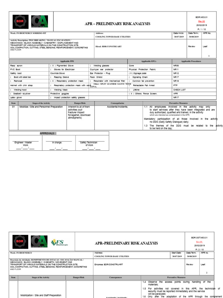 Cooling Tower Risk Analysis Report | PDF | Personal Protective ...