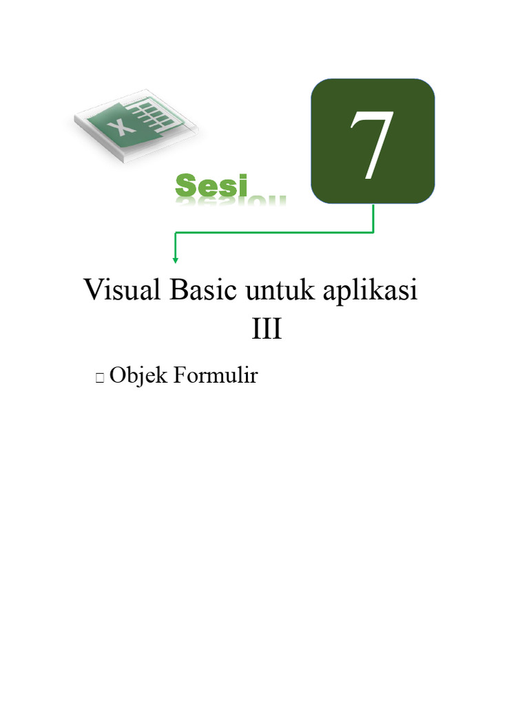 Panduan Membuat Formulir VBA di Excel | PDF