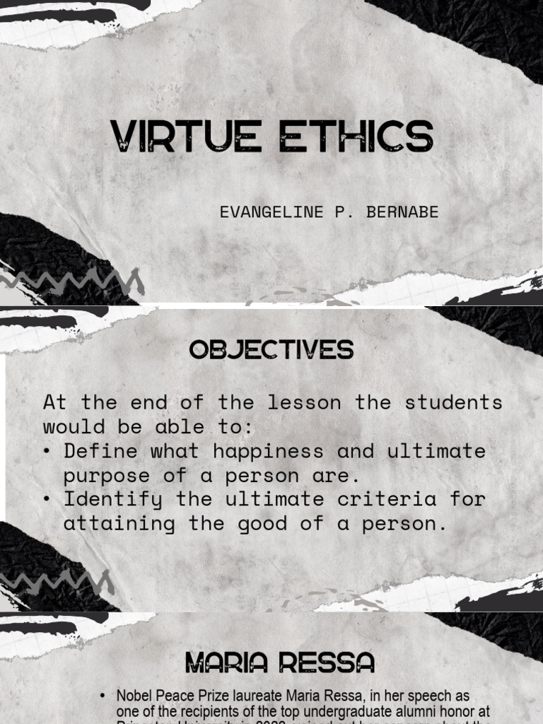 Week 10-13 Virtue Ethics (Happiness and Ultimate Purpose) | PDF ...
