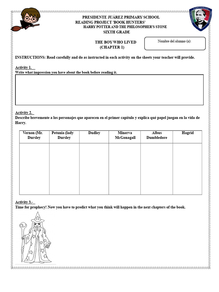 Sixth Grade Harry Potter Reading Project | PDF | Harry Potter