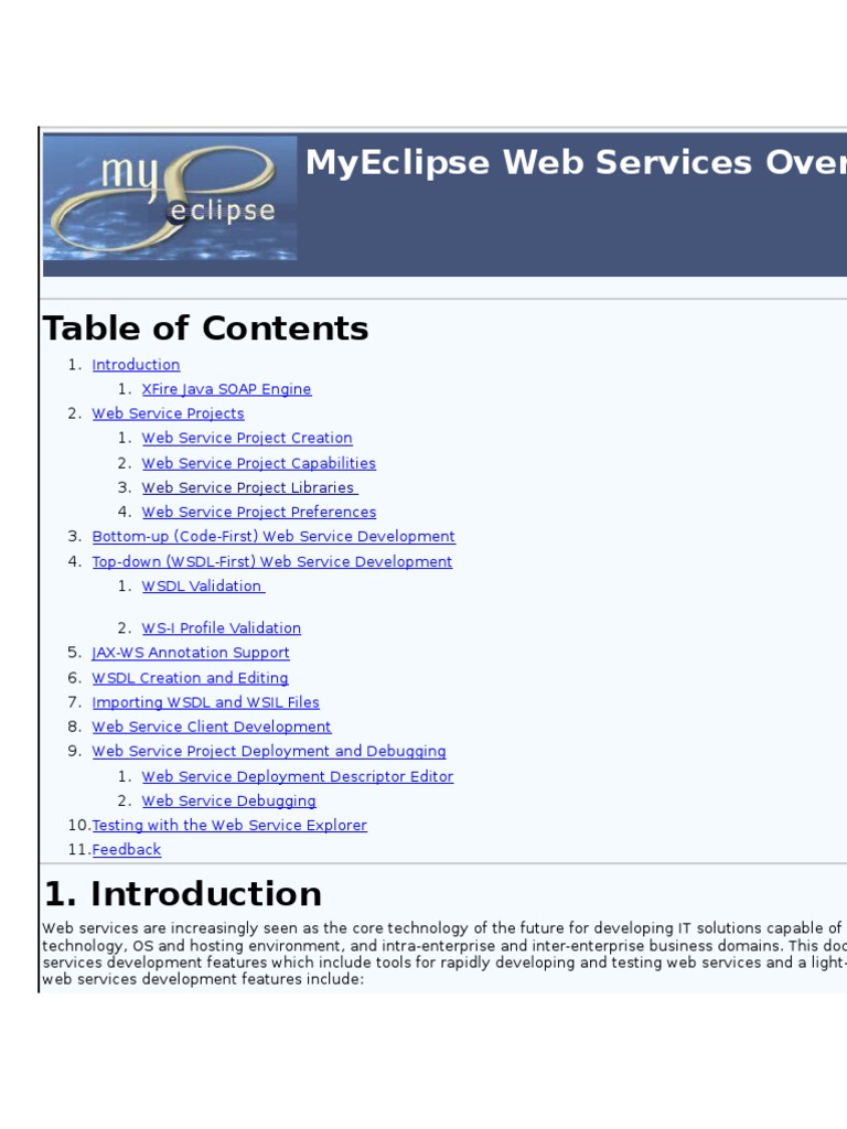 Myeclipse Wed Services | PDF | Web Service | Java (Programming Language)