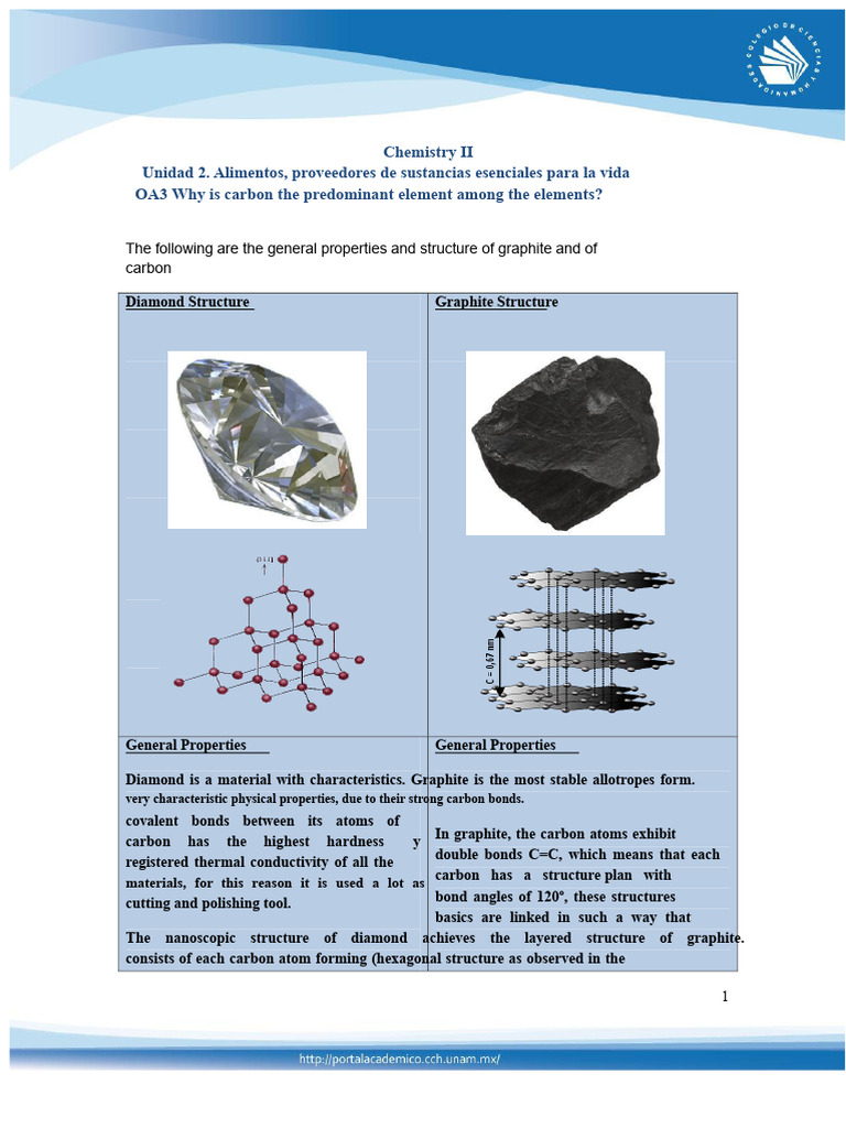 Diamond and Graphite CHEMISTRY | PDF | Carbon | Diamond