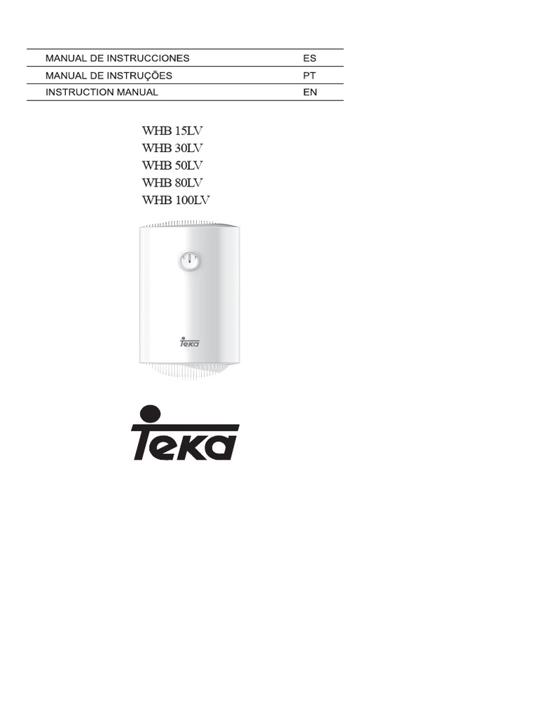 Electric Thermo L WHB Teka 10688391 Assemblysheet | PDF | Water Heating ...
