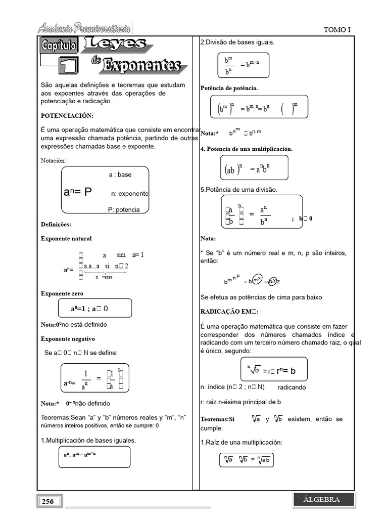 Álgebra JOHN NASH (parte I).pdf | PDF | Exponenciação | Números
