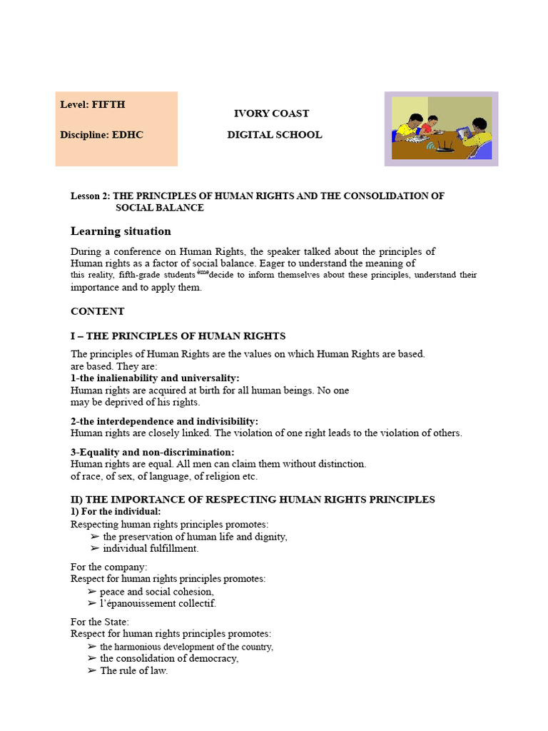 Human Rights Principles for Social Balance | PDF | Human Rights | Rule ...