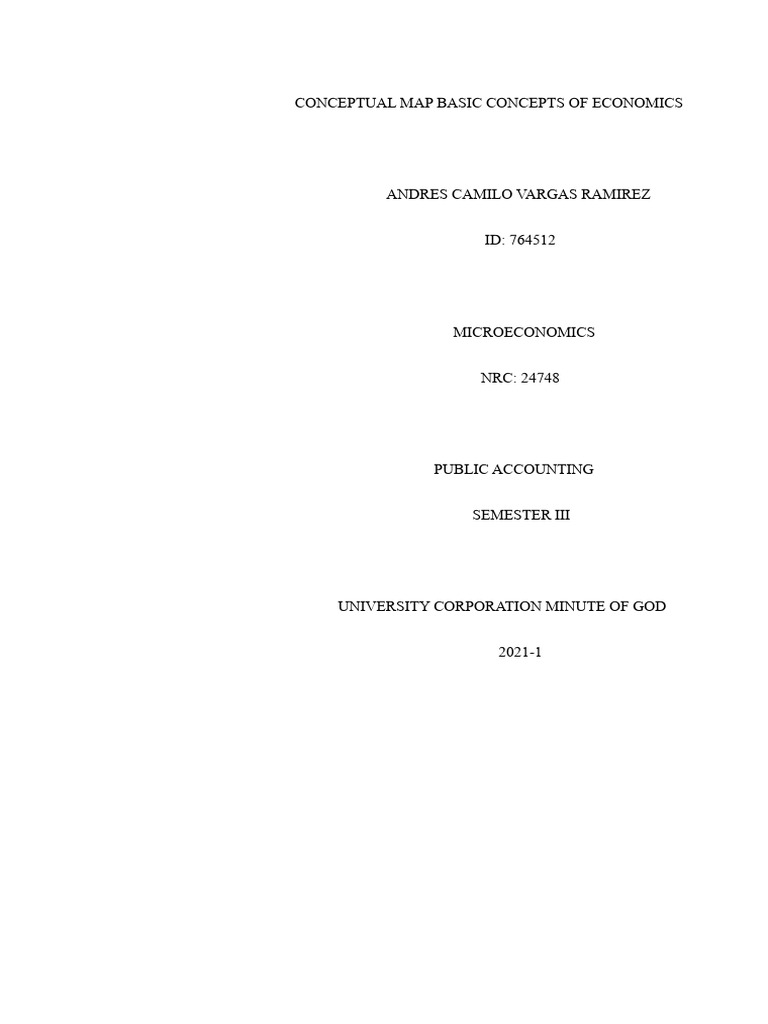 Basic Economics Concepts Map | PDF