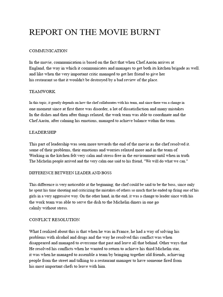 Analysis - A Good Recipe PDF | PDF | Chef | Restaurants