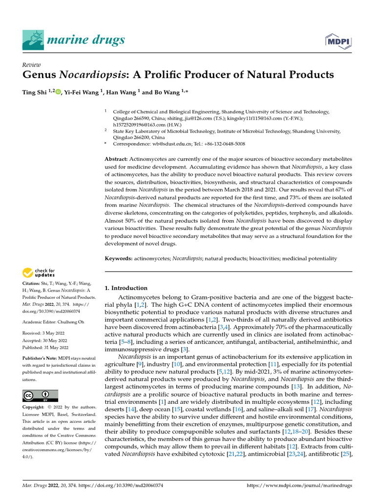 Ting Shi | PDF | Natural Products | Biosynthesis