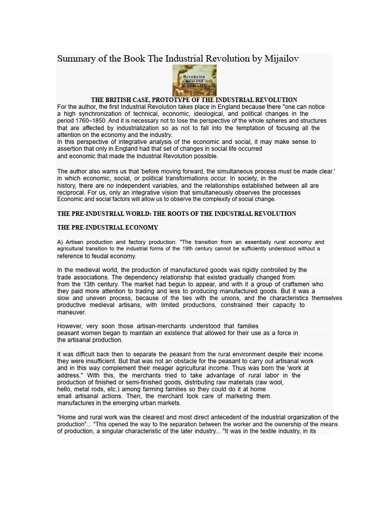 Overview of The Industrial Revolution | PDF | Industrial Revolution ...