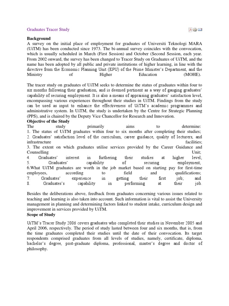 Graduates Tracer Study | Postgraduate Education | Academic Degree ...
