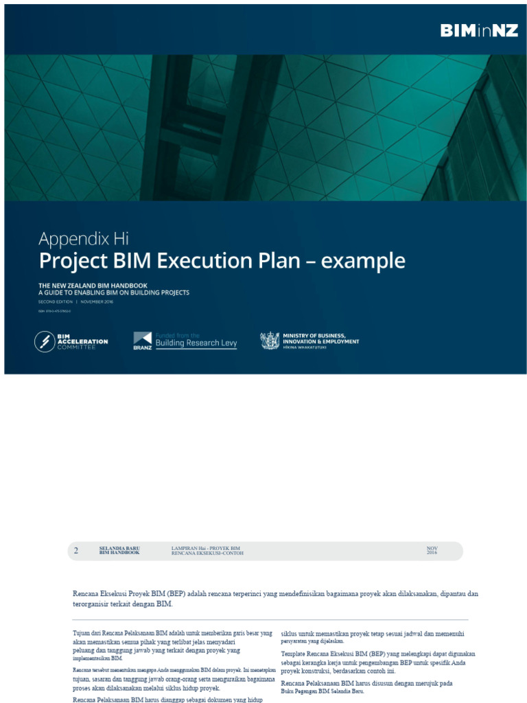 Rencana Eksekusi Proyek BIM Selandia Baru | PDF