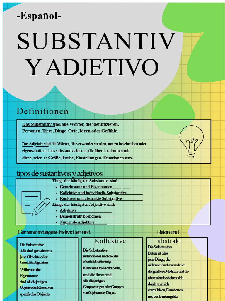 Infografik, Substantive und Adjektive | PDF