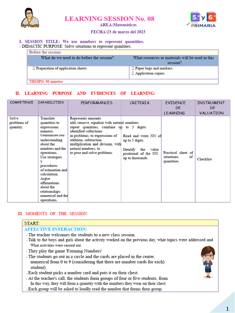 SESSION 08-V-CYCLE-MATH-We Use Numbers To Represent Quantities | PDF ...