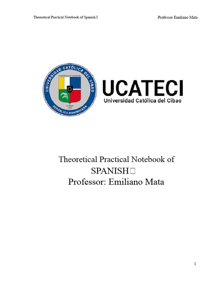 Spanish I Punctuation Exercises Notebook | PDF | Punctuation