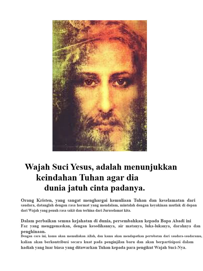 Wajah Suci Yesus | PDF