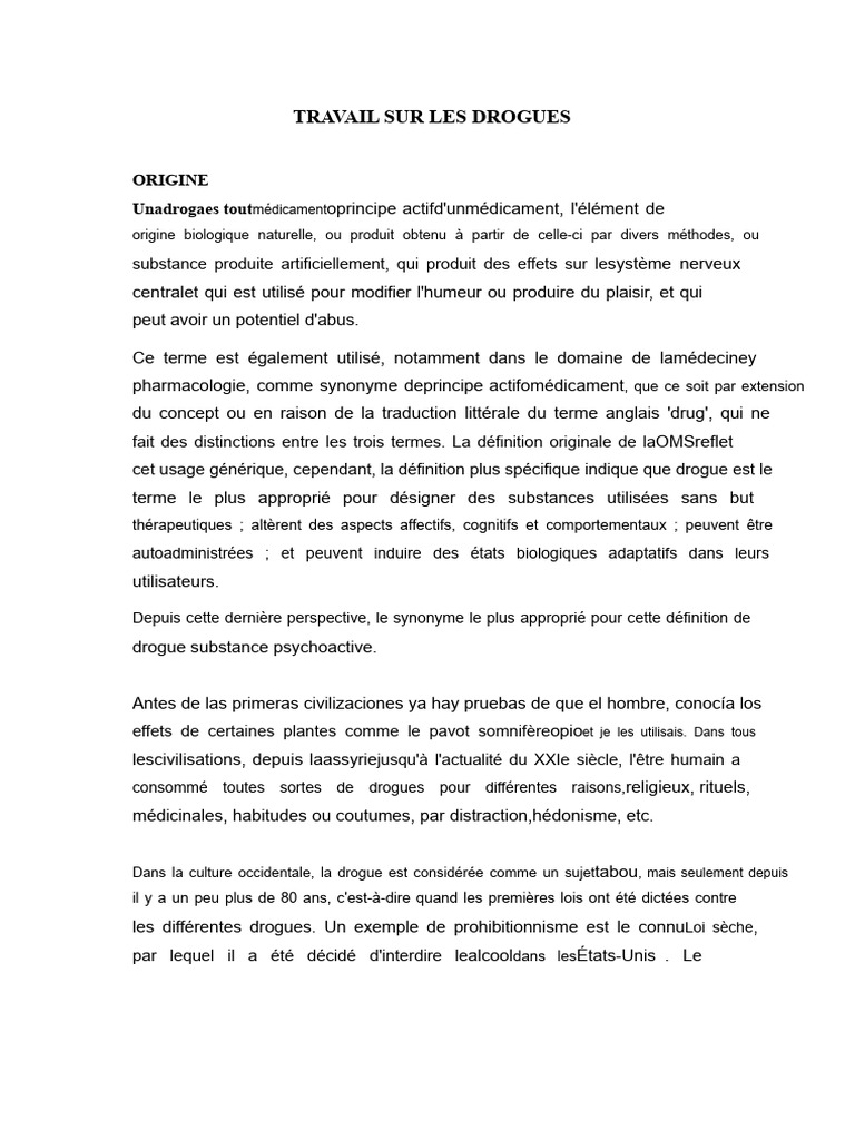 Comprendre les drogues et leurs effets | PDF | Médicaments | Sevrage ...