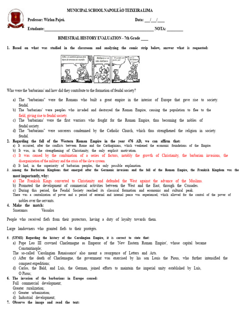 History Activity: The Franks and Feudalism | PDF | Charlemagne | Franks