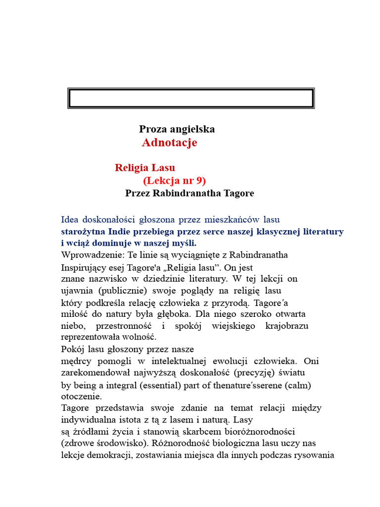 Religia Lasu | PDF