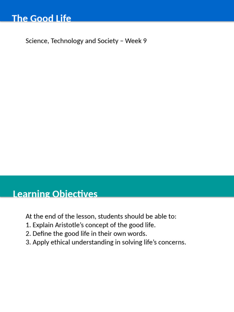 The Good Life Colorful Presentation | PDF