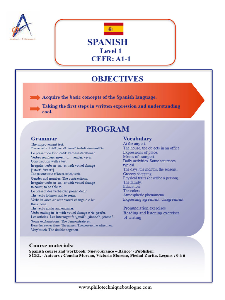 Spanish N1 A1 | PDF