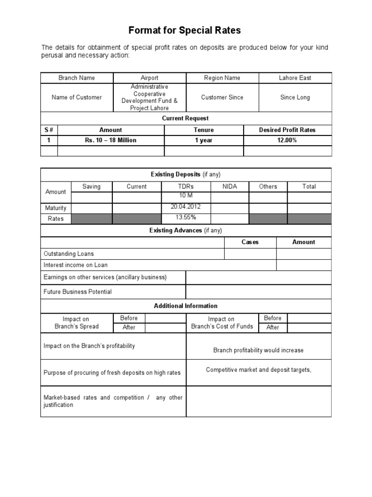 Special Profit Rates for Deposits | PDF | Business | Finance & Money ...