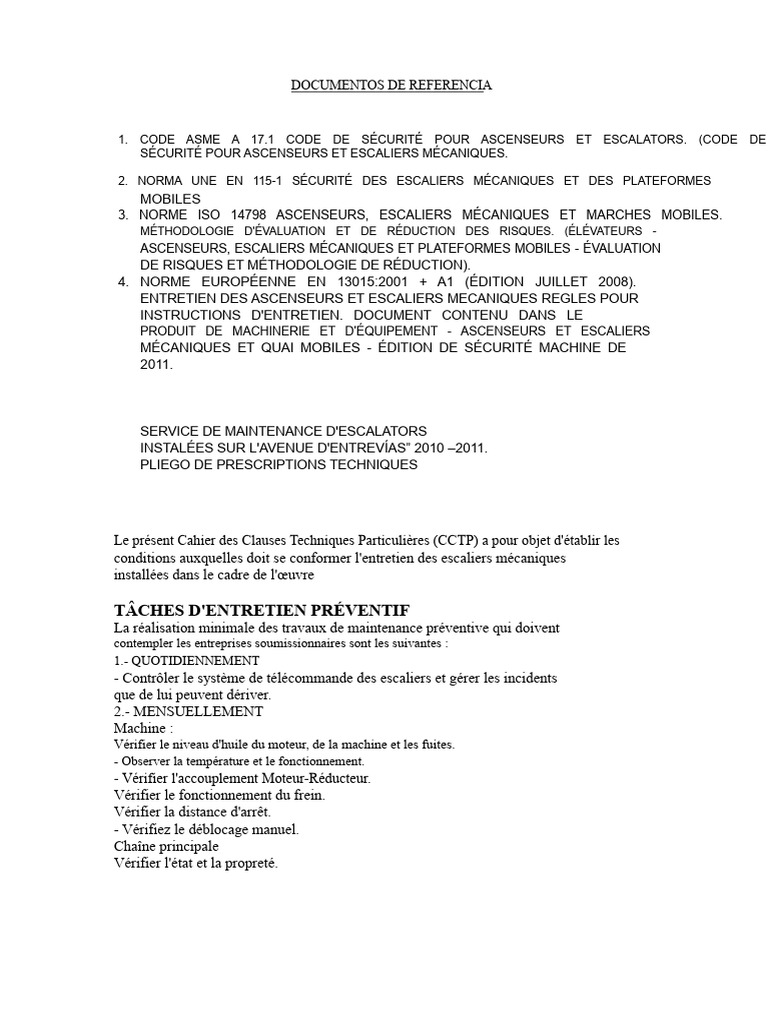 Maintenance des Escaliers Mécaniques | PDF | Ascenseur | Tuyau