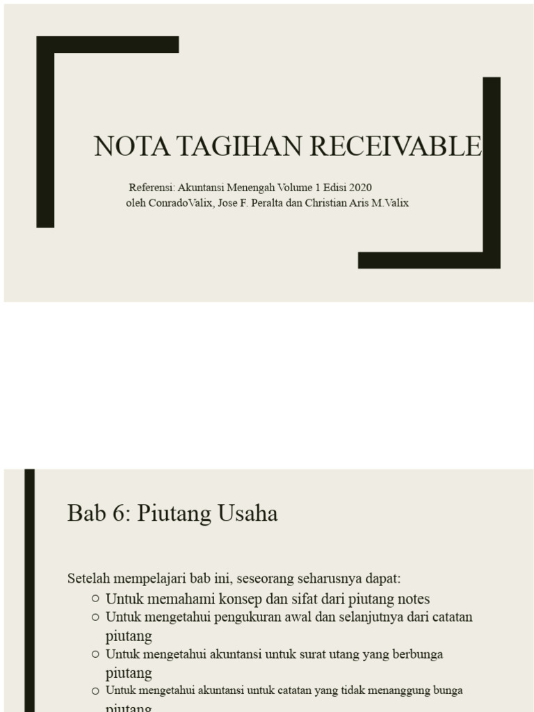 Catatan Piutang (Bab 6) | PDF