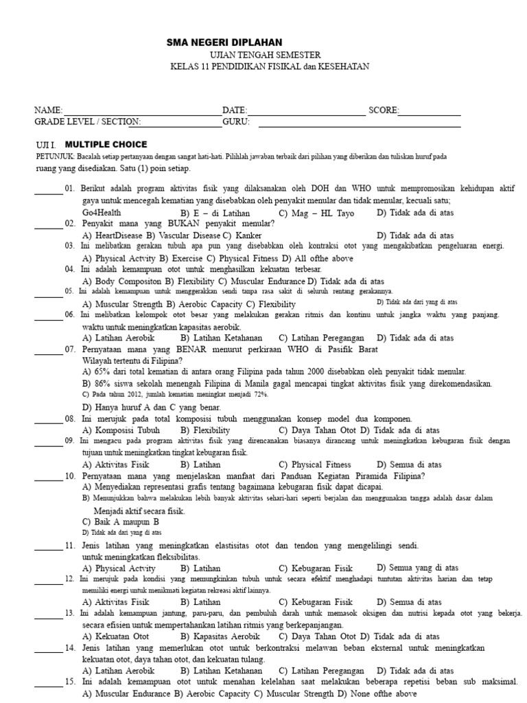 Pe11 Uts | PDF