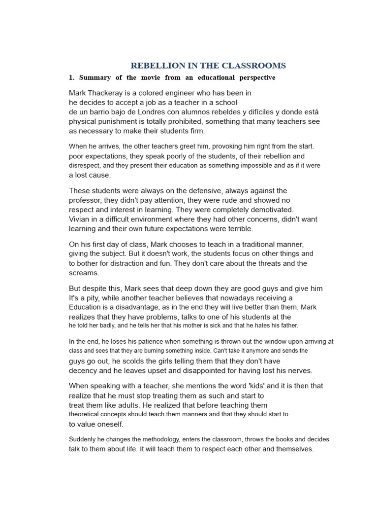 Transforming Classroom Rebellion into Respect | PDF | Reinforcement ...