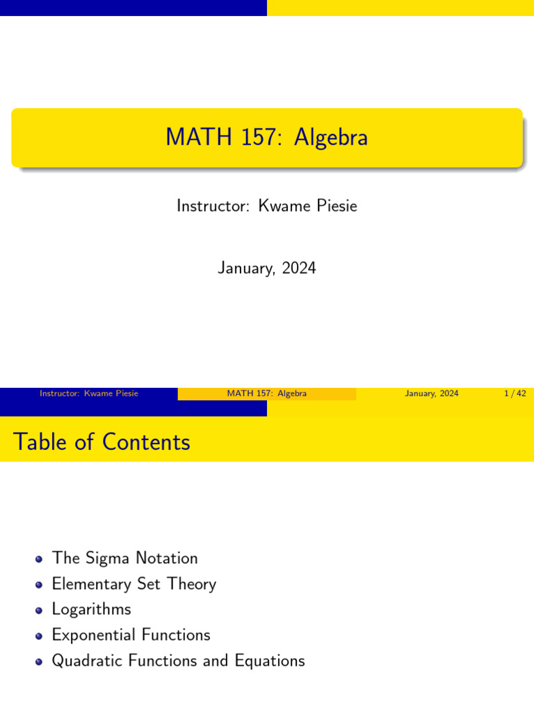 Algebra 1 | PDF | Set (Mathematics) | Quadratic Equation