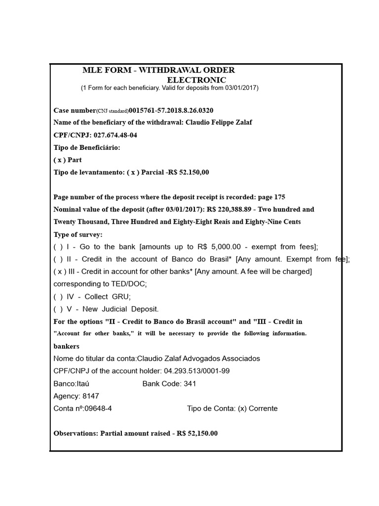 MLE Form | PDF