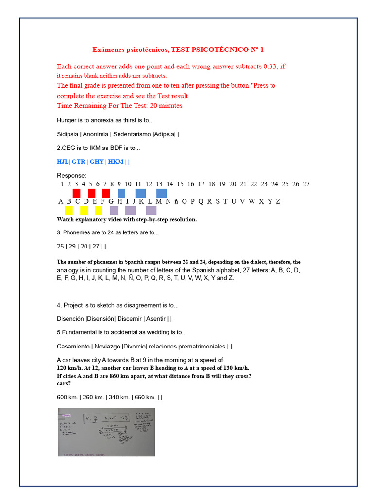 Psychotechnical Exam Tests | PDF | Lever