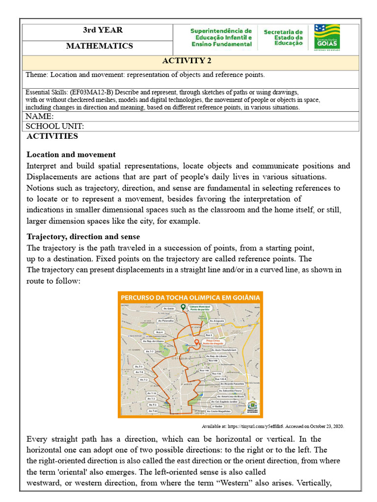 Theme Location and Movement Representation of Objects and Reference ...
