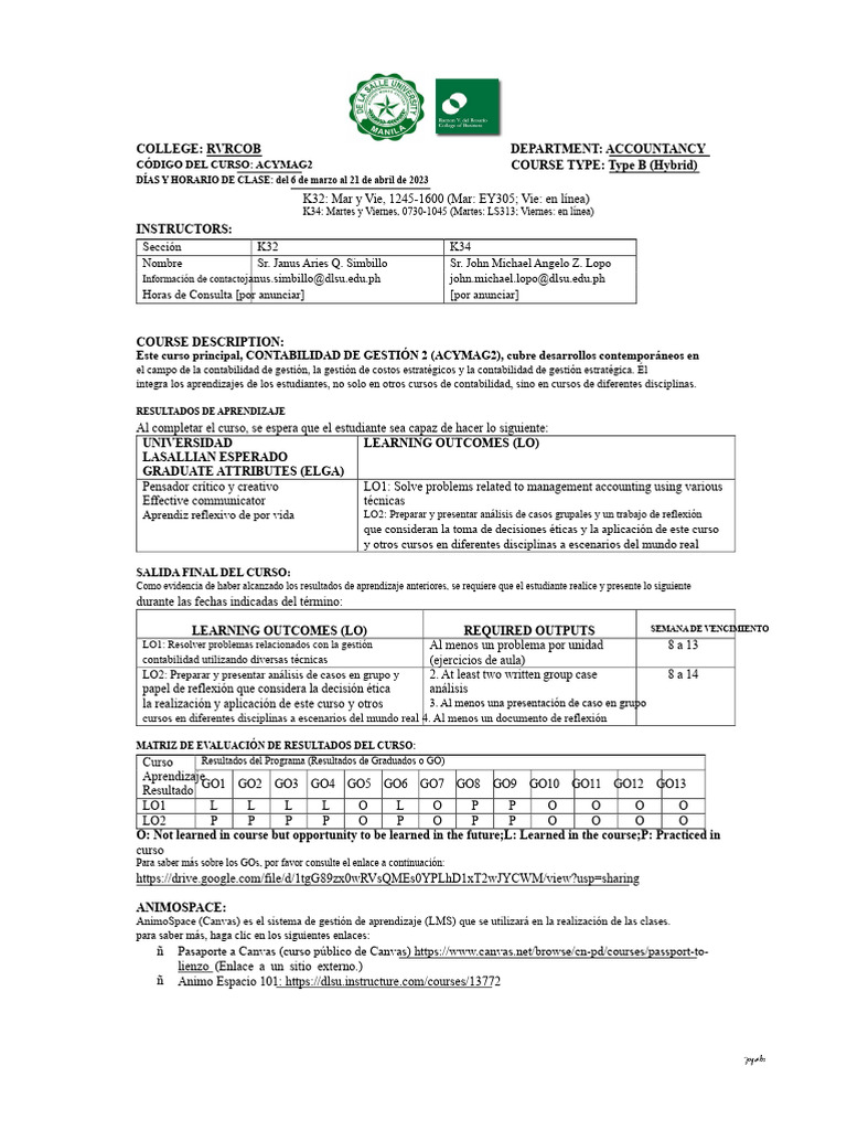 ACYMAG2 Plan de Estudios - 2T2223 - Híbrido - TF - Firmado | PDF ...