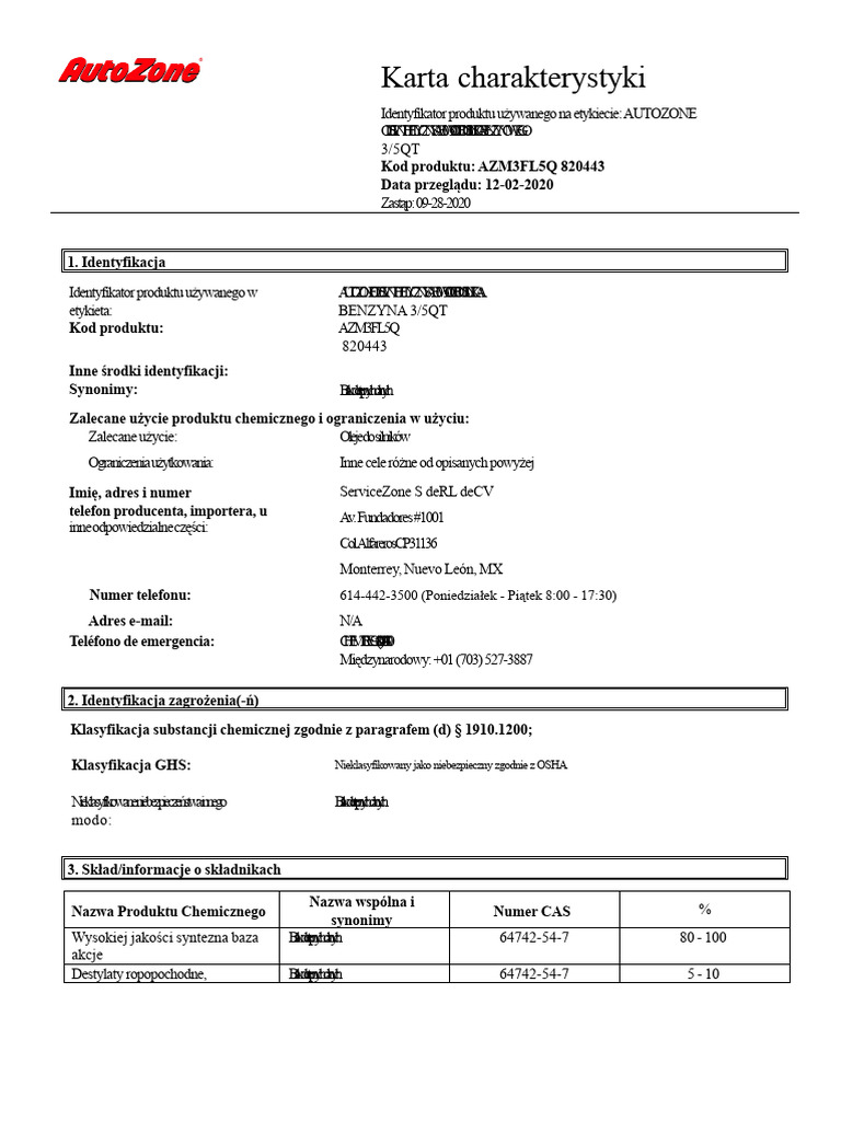 Hds 10w 30 Autozone | PDF