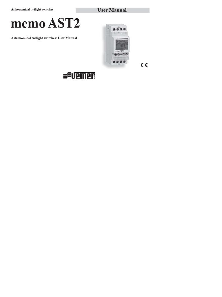 Astronomical Twilight Switches Manual | PDF | Computer Keyboard | Menu ...