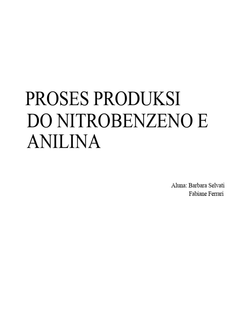 Nitrobenzena Dan Anilina Prontoo | PDF