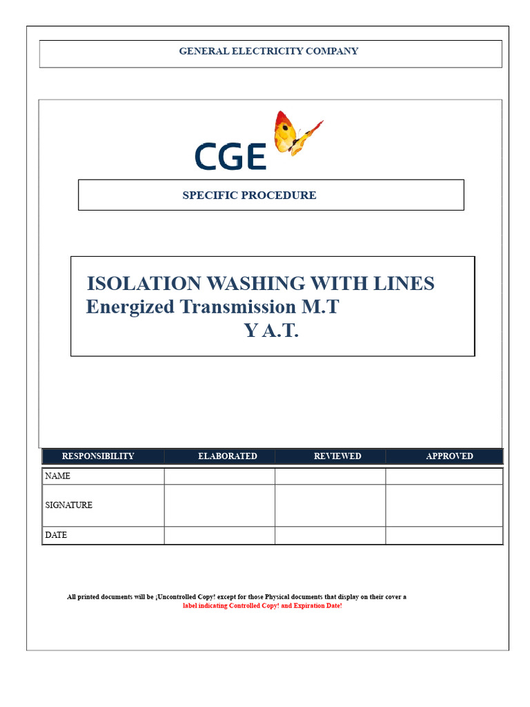 PE-LIN-001 - Washing of High and Medium Voltage Transmission Line ...