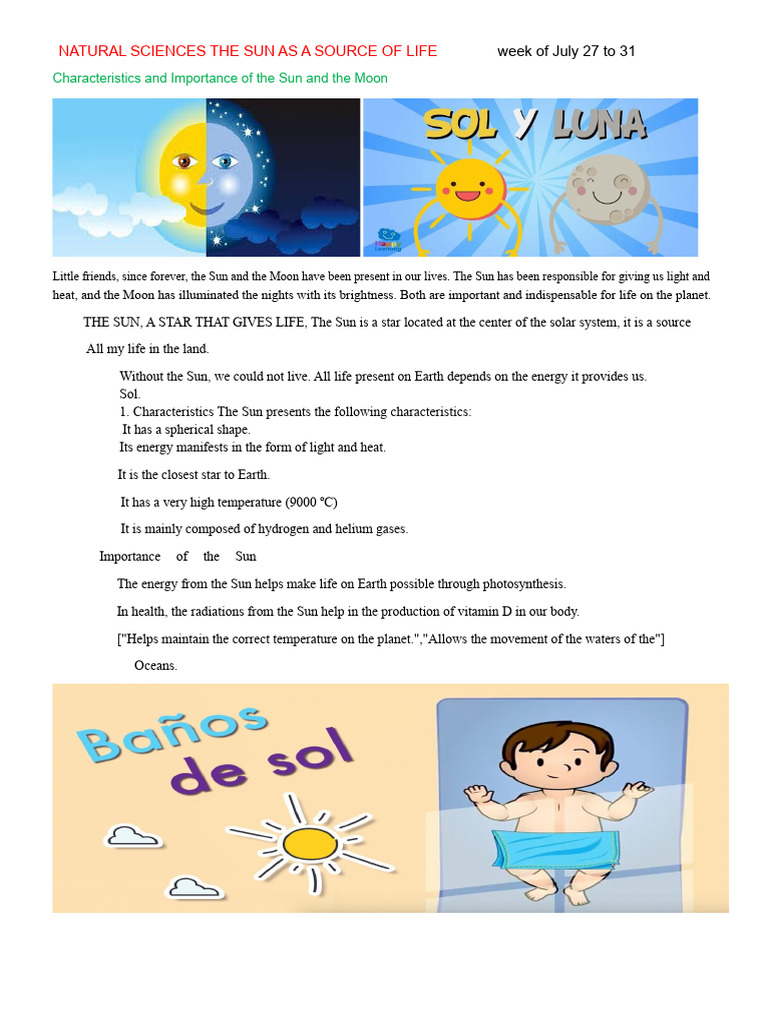 The Sun As A Source of Light | PDF