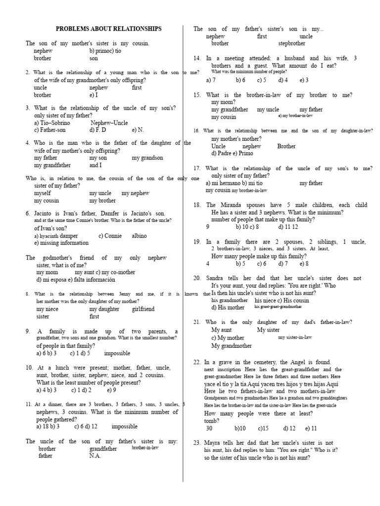 Problems About Relationships | PDF | Adulthood | Interpersonal ...