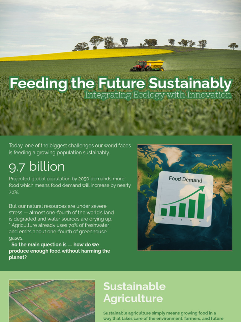 Sustainable Agriculture for Future Food Security | PDF | Agriculture ...