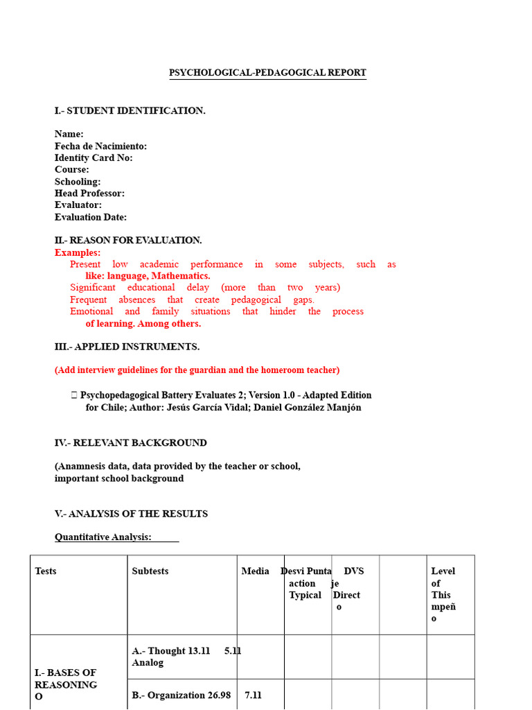 Example of Report To Evaluate 2 | PDF | Self Esteem | Attention