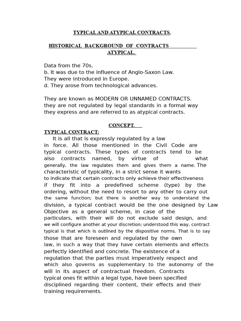 Typical and Atypical Contracts | PDF | Credit Card